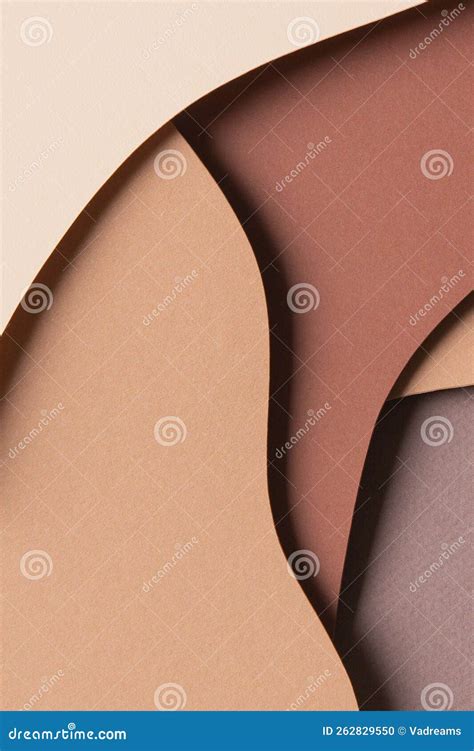 Abstract Colored Paper Texture Background Minimal Paper Cut Style Composition With Layers Of