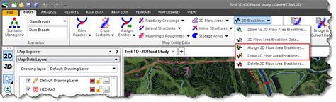 draw and assign 2d flow area breaklines civilgeo knowledge base