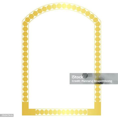 세그먼트 아치 프레임 다각형 모양 창 문 건축 아치 직사각형 프레임 화살표 기호 럭셔리 황금 프레임 골드 프레임 장식 테두리 장식 장식 사진 프레임 0명에 대한 스톡 벡터