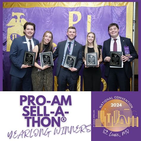 Pi Sigma Epsilon On Linkedin Congratulations To Our Pro Am Sell A Thon® Yearlong Winners