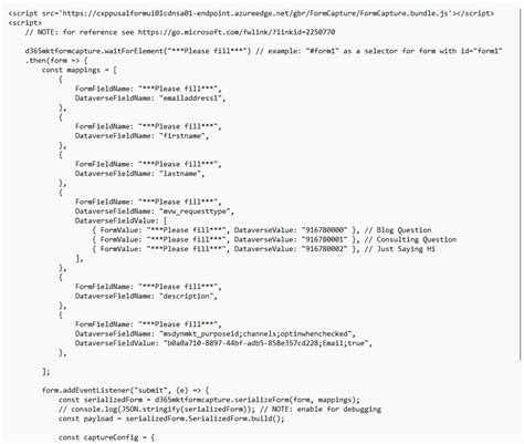 Using Form Capture With Realtime Marketing Form Submissions