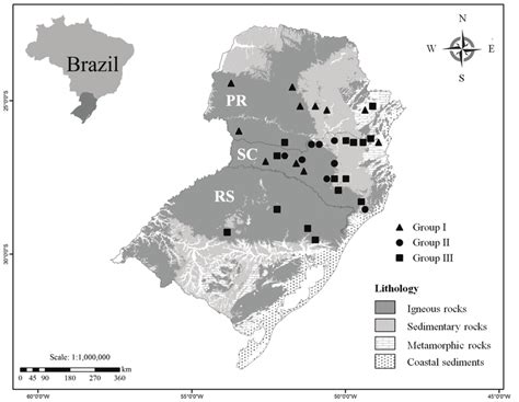 Distribution Of Acid Soil Profiles Used To Form Groups I Ii And Iii