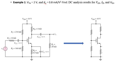 Solved Example 1 VTN 2 V And Kn 0 8 MA V2 Find DC Chegg Com