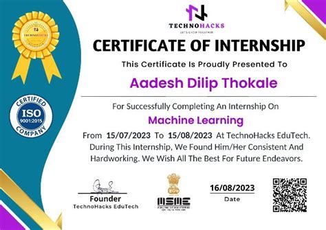 Aadesh Thokale On Linkedin Connections Internshipexperience Datascience Machinelearning