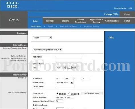Simple Cisco Linksys E Router Port Forwarding Guide