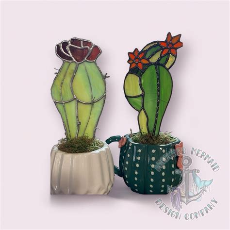 Cactass Cactus Stained Glass Pattern Hobby License Etsy