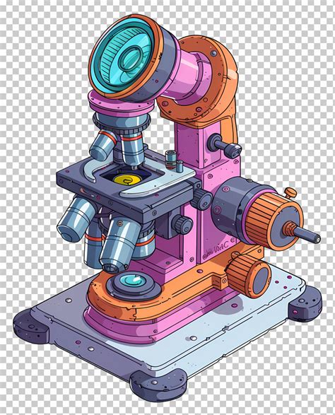 Microscope Colorful Microscope For Scientific Research Png Clipart Biology Colorful