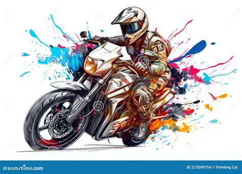 摩托车手画艺术 库存例证 插画 包括有 砍刀 轮子 自行车 通信工具 投反对票 查出 循环 273509754