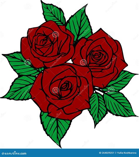 3 Roses Drawings