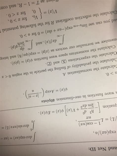 Solved With A 0 A Calculate The Normalization A B