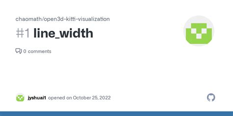 Linewidth · Issue 1 · Chaomathopen3d Kitti Visualization · Github
