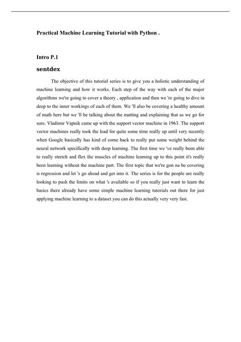 Summary An Overview Of Machine Learning Techniques Applications And