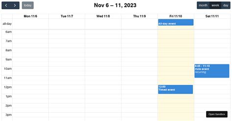 Fullcalendar React Demo With Rrule V5 Codesandbox
