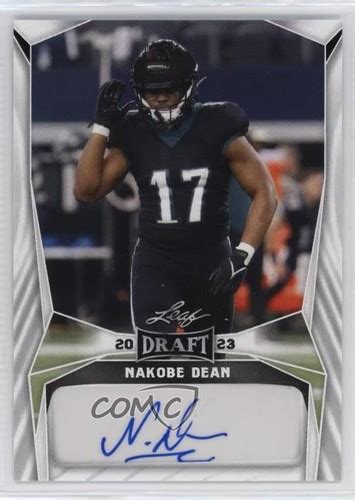 2023 Leaf Draft Auto Nakobe Dean Ba Nd1 Auto