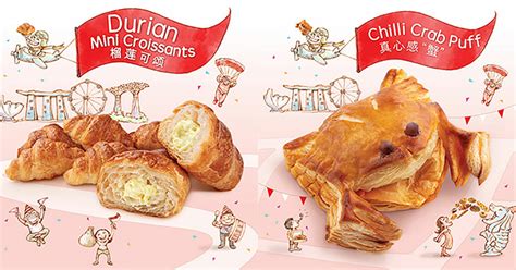 Breadtalk Introduces New Durian Mini Croissant And Chilli Crab Puff As
