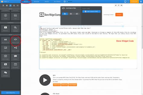 Weebly Integration Basic Store Widget