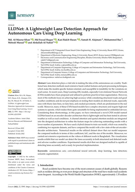 Pdf Lldnet A Lightweight Lane Detection Approach For Autonomous Cars