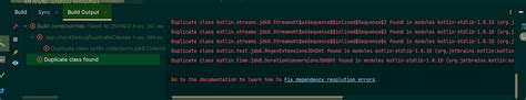 how to solve duplicate class found in android compose mu alim