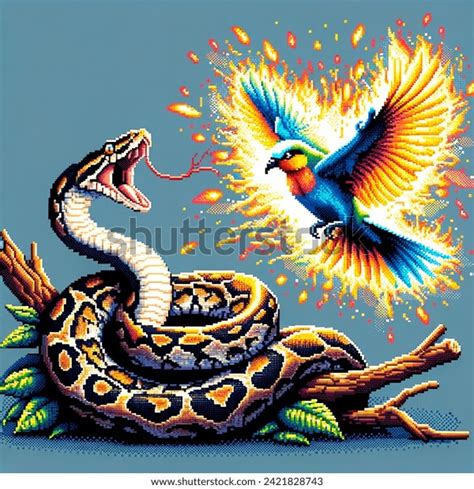 Pixel Art Vectorstyle Image Python Tree Ai Generated Image 2421828743 Shutterstock