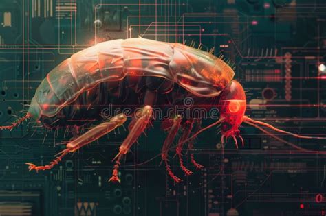 Close Up Of A Bug On A Circuit Board Suitable For Technology Concepts Stock Image Image Of