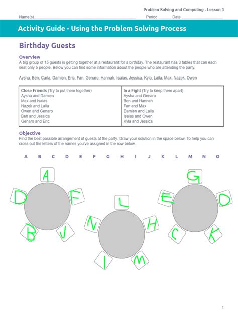 U1l03 Activity Guide 3 Using The Problem Solving Process Pdf