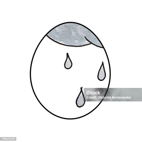 구름과 비 방울 부활절 달걀 손으로 수채화 스케치를 그리기 컬러풀한 일러스트 개체 그룹에 대한 스톡 벡터 아트 및 기타 이미지 개체 그룹 계절 구름 Istock