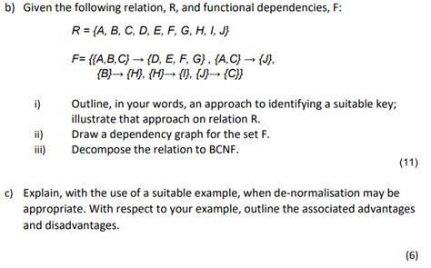 Solved Given The Following Relation R And Functional