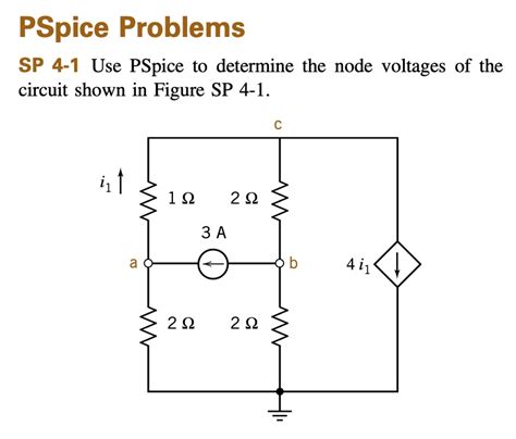 solved sp 4 1 use pspice to determine the node voltages of the circuit