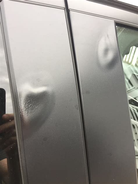 has anyone else experienced this on their plastic door window trim