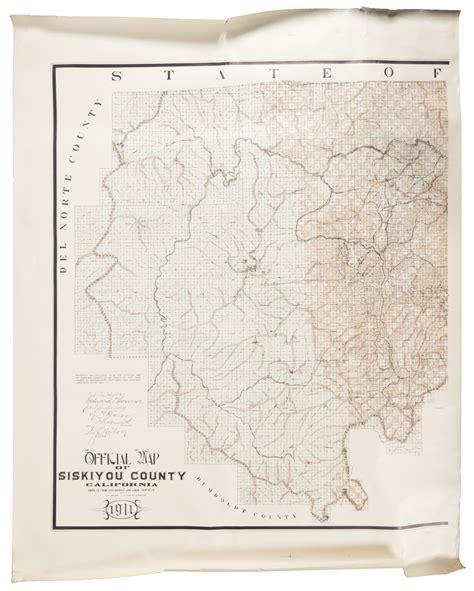 Official Map Of Siskiyou County California Compiled From Government