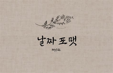 [mysql] 날짜 포맷 사용법 정리 date format 함수