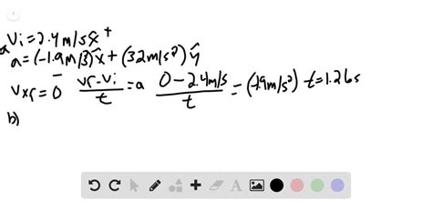 solved a particle leaves the origin with an initial velocity 𝐯 2 40 m