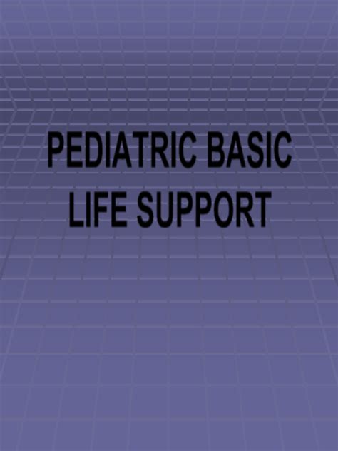 Pediatric Basic Life Support Guidelines Pdf Cardiopulmonary