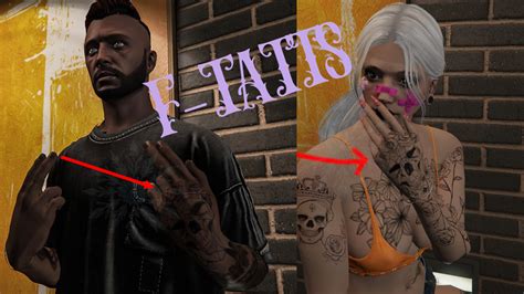 Skull Roses Tattoo Mp Male And Female V1 0 Gta 5 Mod