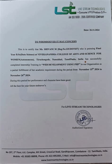 Shivani Manjunathan On Linkedin Successfully Completed My 1st