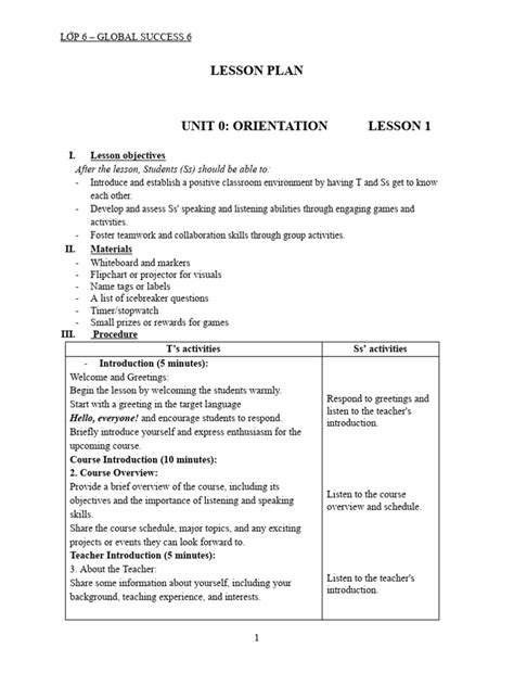 Lesson Plan 6 Pdf Reading Comprehension Lesson Plan