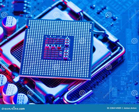 Cpu Connector Socket Or Slot Connector In The Motherboard Pc