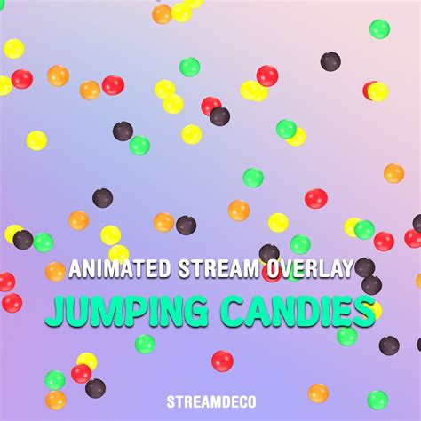 Animated Twitch Alert Stream Overlay Jumping Round Candies Fun