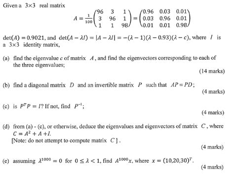 solved given a 3×3 real matrix
