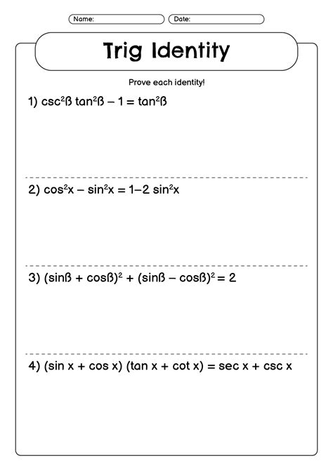 Best Images Of Trigonometry Trig Worksheets Free Printable Trigonometry Worksheets Right