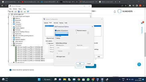 My Laptop Have 8 Cores But In Msconfig Advance Option I Hav Hp Support Community 8568987