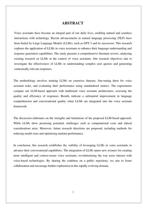pdf development of ai based voice assistants using large language models