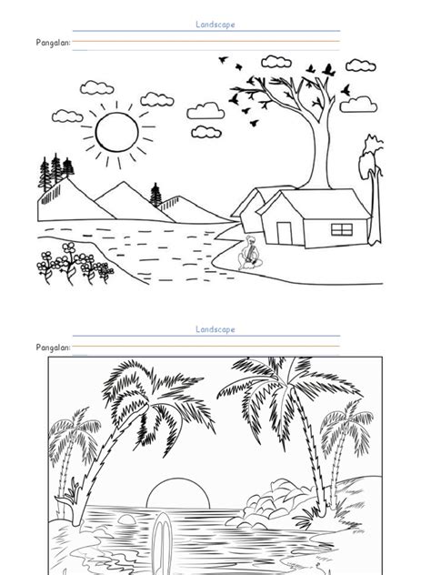 Lanscape Coloring Pdf