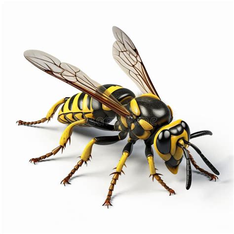 Highly Detailed 3d Model Of Cicada Killer Wasp Isolated Stock Illustration Illustration Of