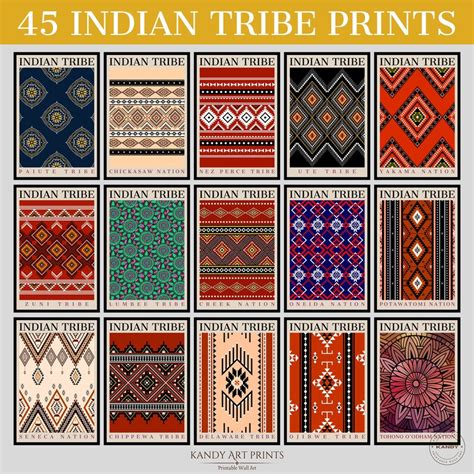 45 Indian Tribe Pattern Prints Native American Wall Art Etsy