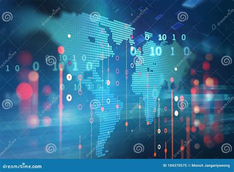 Big Data Futuristic Visualization Abstract Illustration Stock Illustration Illustration Of