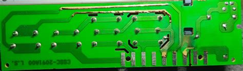 Safety Repairing Burned Pcb Traces For 220v Is It Safe If I Dont Know Why They Burned