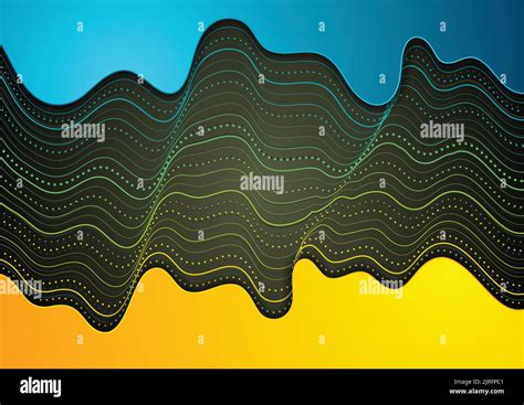 Abstract Tech Concept Futuristic Corporate Background With Curved