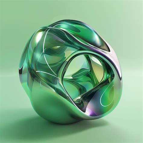 Holo Abstract Shape Premium Ai Generated Vector
