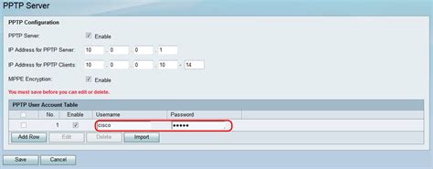 Add VPN Users To A PPTP VPN Server On RV130 And RV130W Cisco